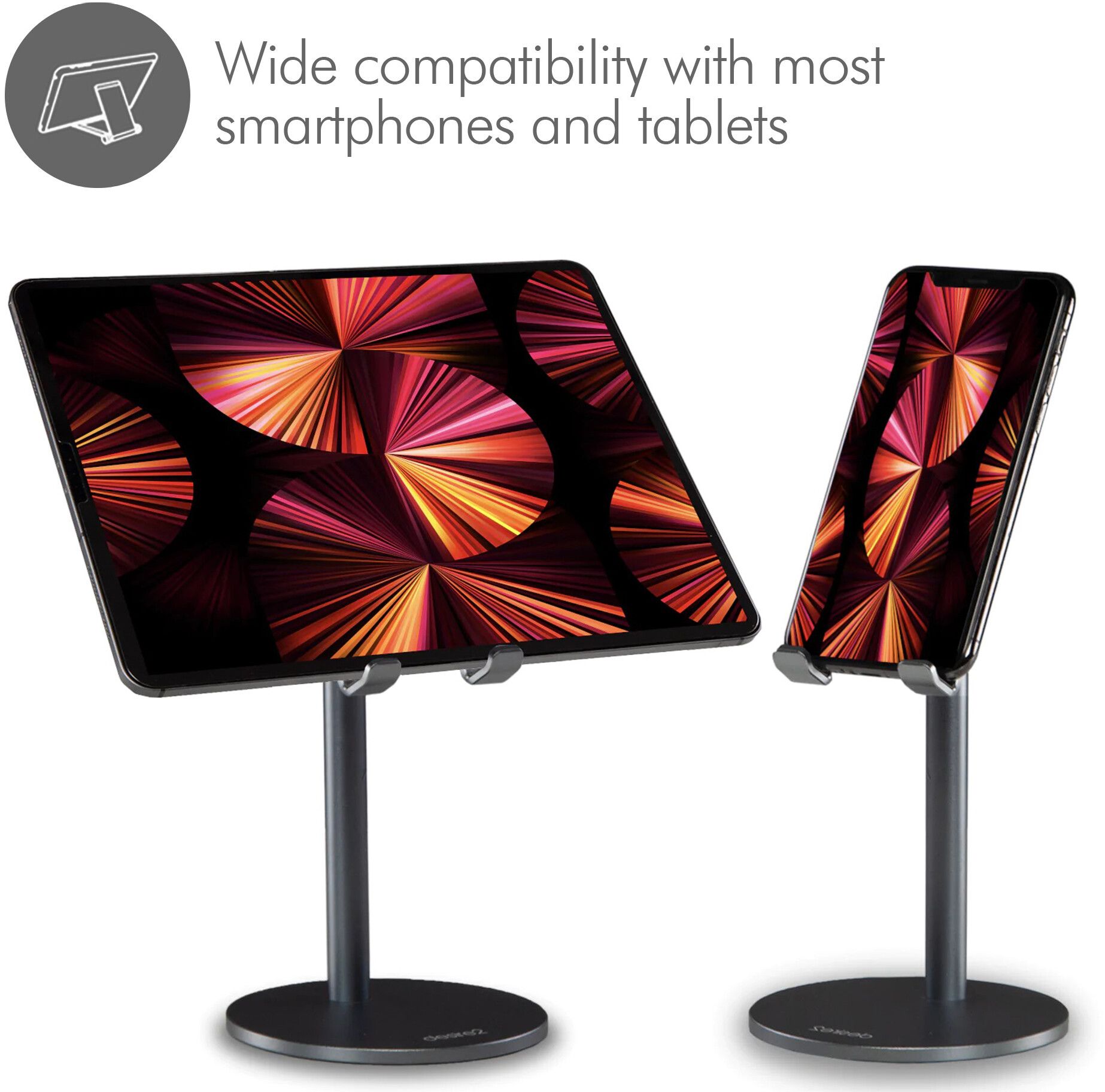 Desire2 justerbar stander til smartphones og tablets