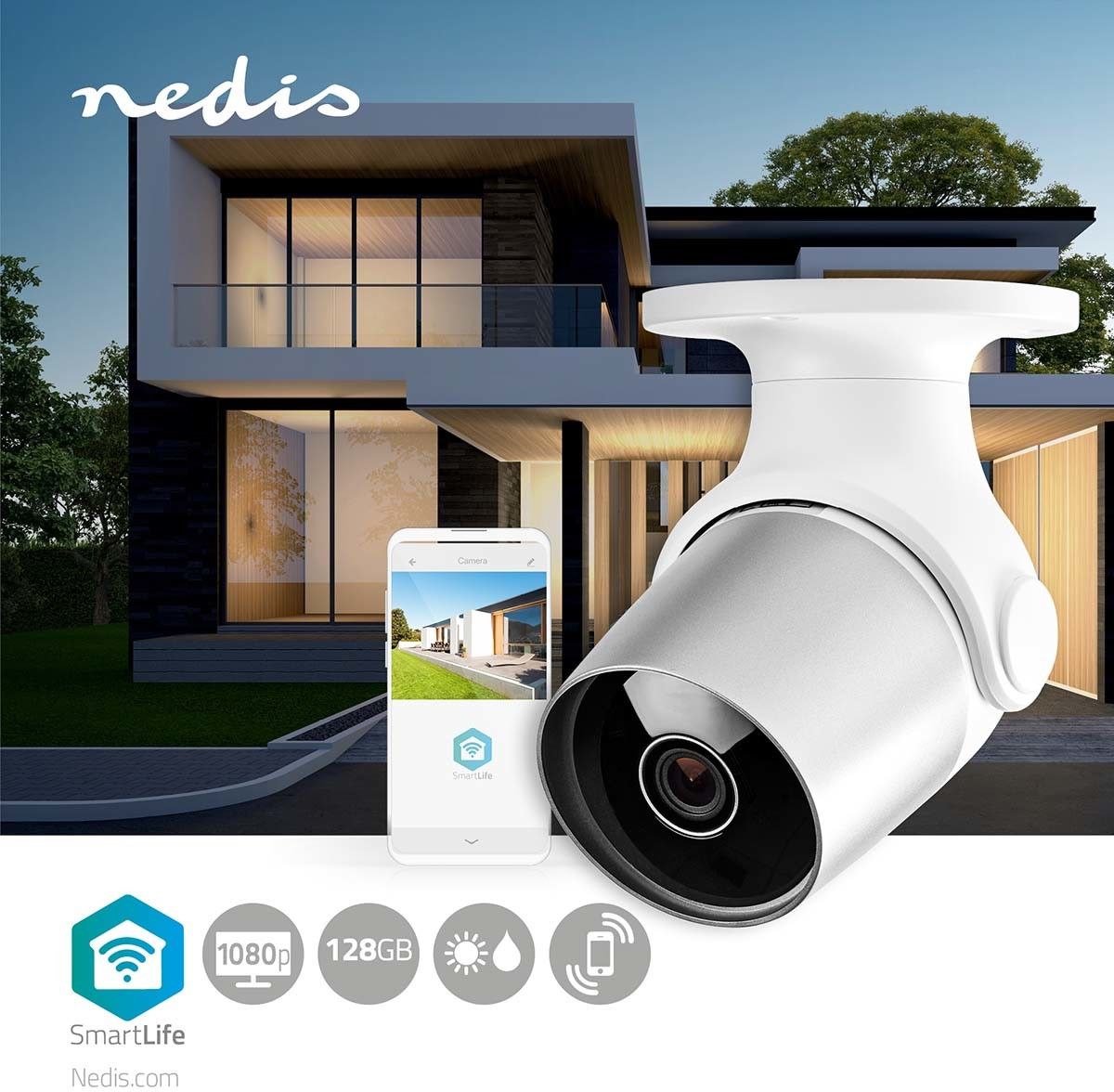 Nedis Smart Full HD IP-kamera udendørs