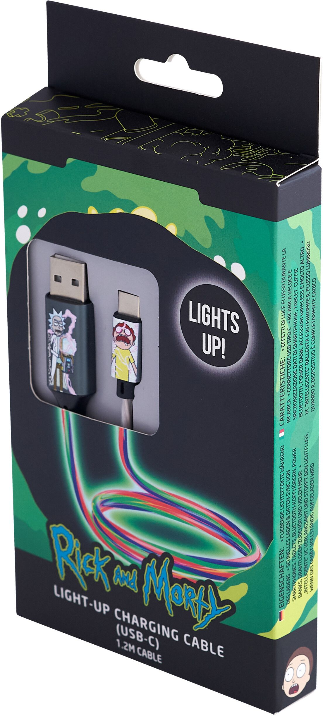 Rick & Morty Light-Up USB-A til USB-C-kabel